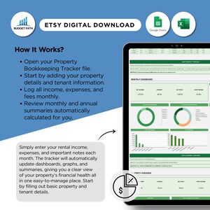 Property Bookkeeping Google Sheets, Property Income and Expense Tracker ...