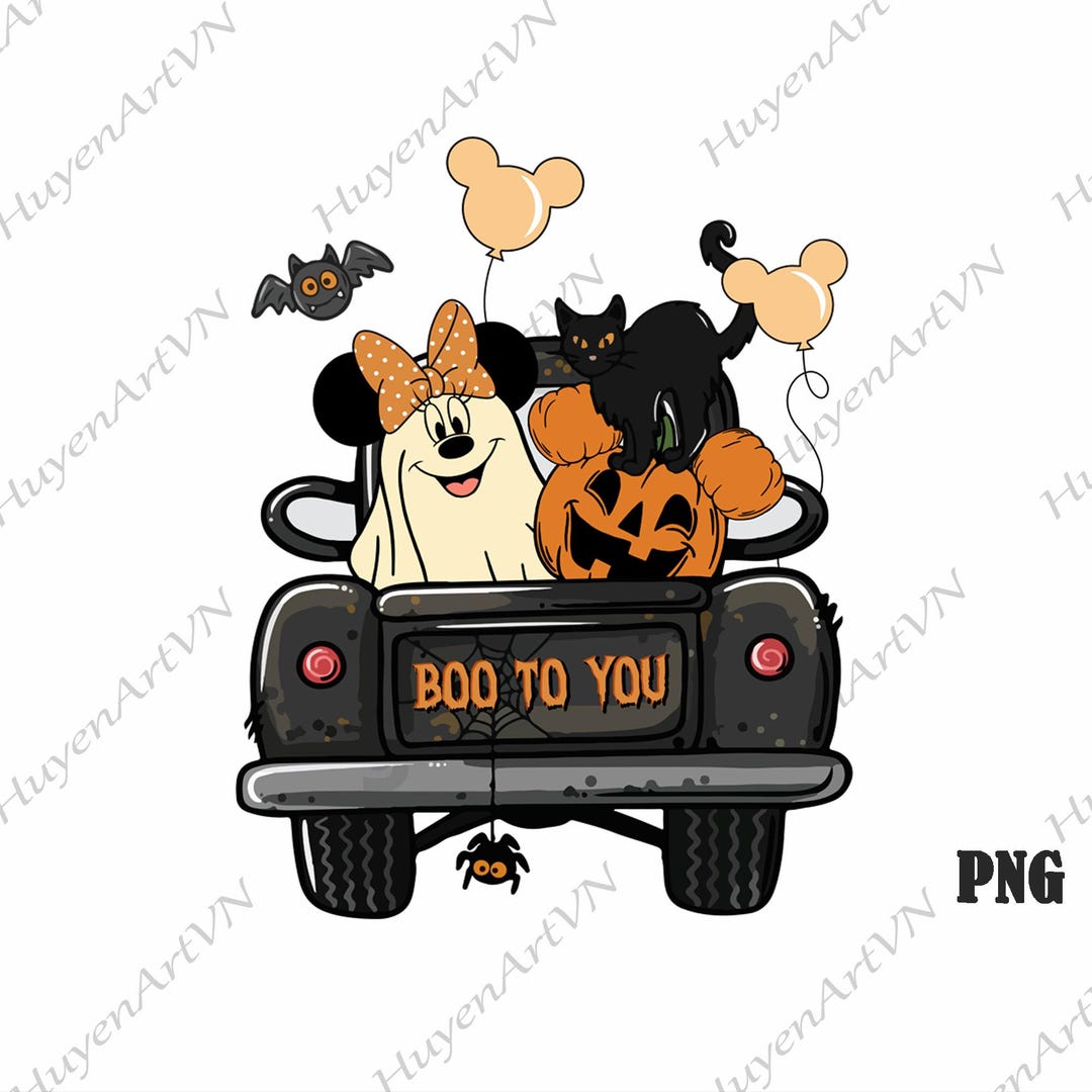 Halloween Mickey Mouse Boo Png, Cartoon Mouse Png, Trick or Treat PNG ...