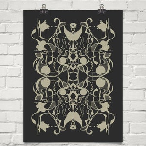 Abstract Rorschach Illustration | Art Print | Poster - Etsy