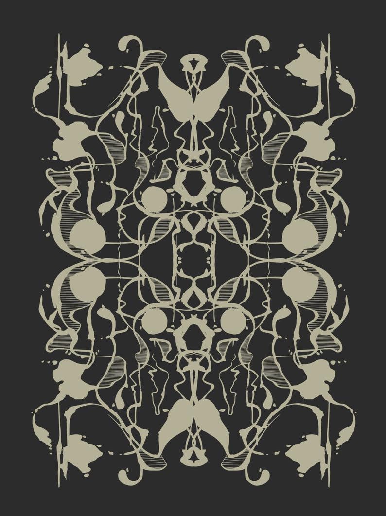 Abstract Rorschach Illustration Art Print Poster - Etsy