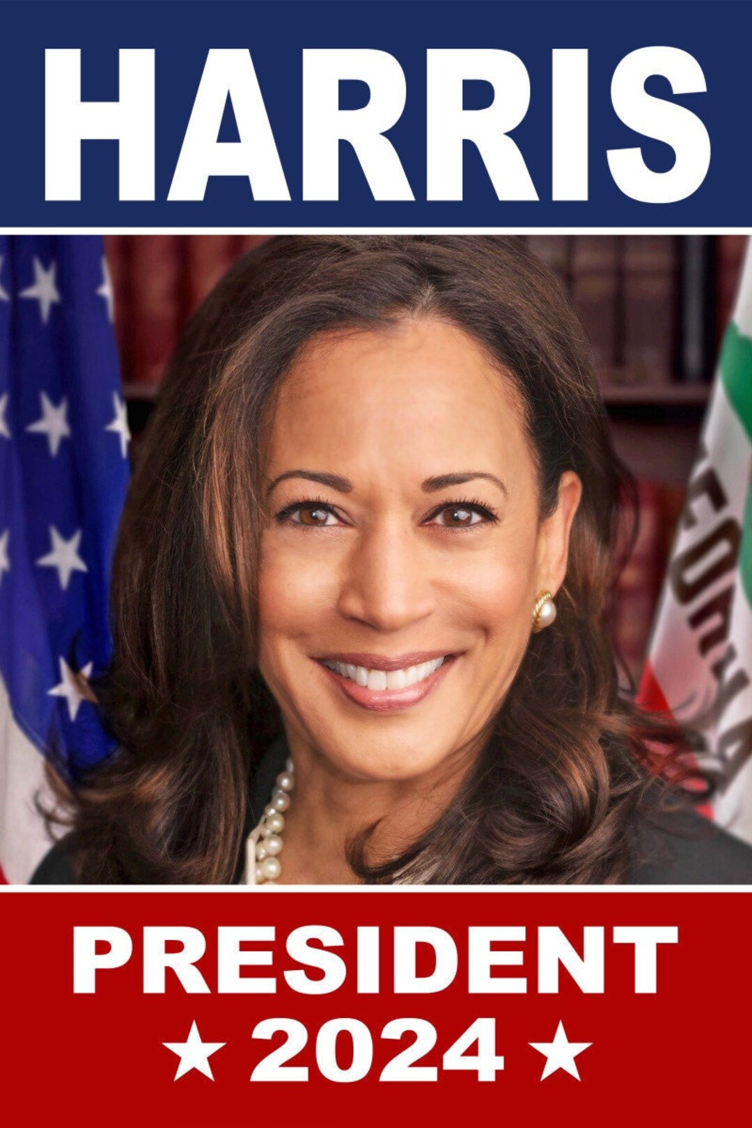 Kamala Harris for President, 12x18 Print, With Portrait - Etsy