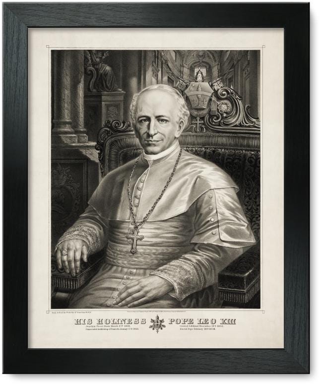 Framed Print: His Holiness Pope Leo XIII, 1878 - Etsy