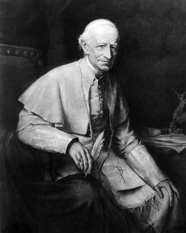Print: Pope Leo XIII, Portrait, Seated, Facing Right, 1903 - Etsy