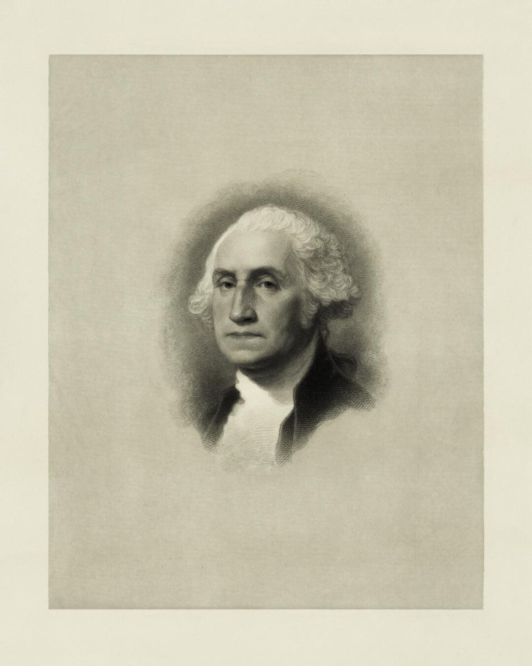 Print: George Washington, Bust Portrait After Gilbert Stuart, 1879 - Etsy