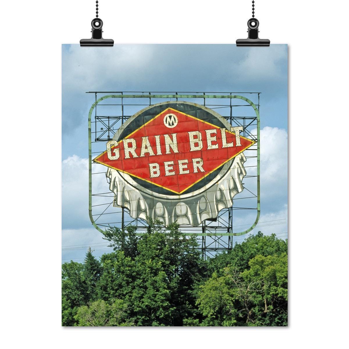 Print: Grain Belt Beer, Historic Sign, Minneapolis, Minnesota - Etsy
