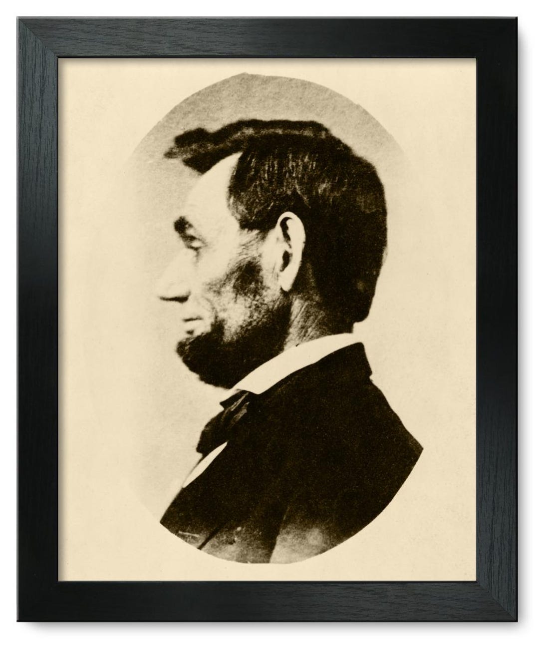 Framed Print: Abraham Lincoln, Profile Facing Left, 1863 - Etsy