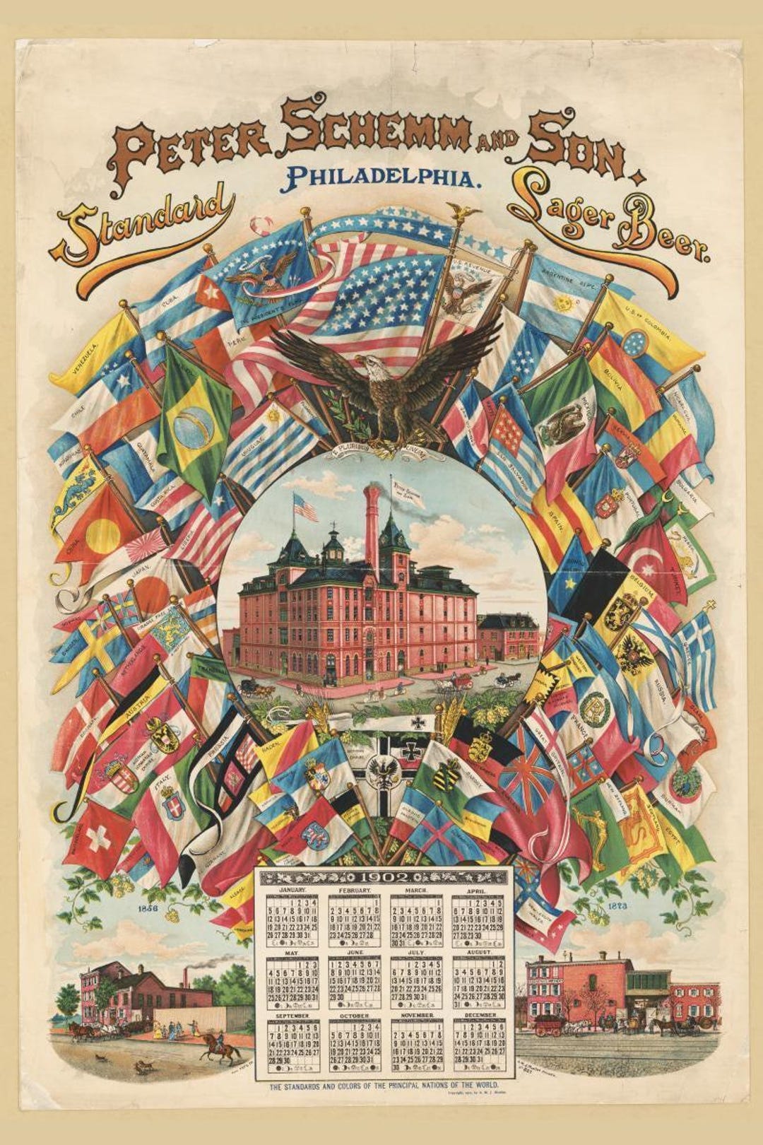 Print: Schemm Brewery, Lager Beer, Philadelphia, Pennsylvania, 1901 - Etsy