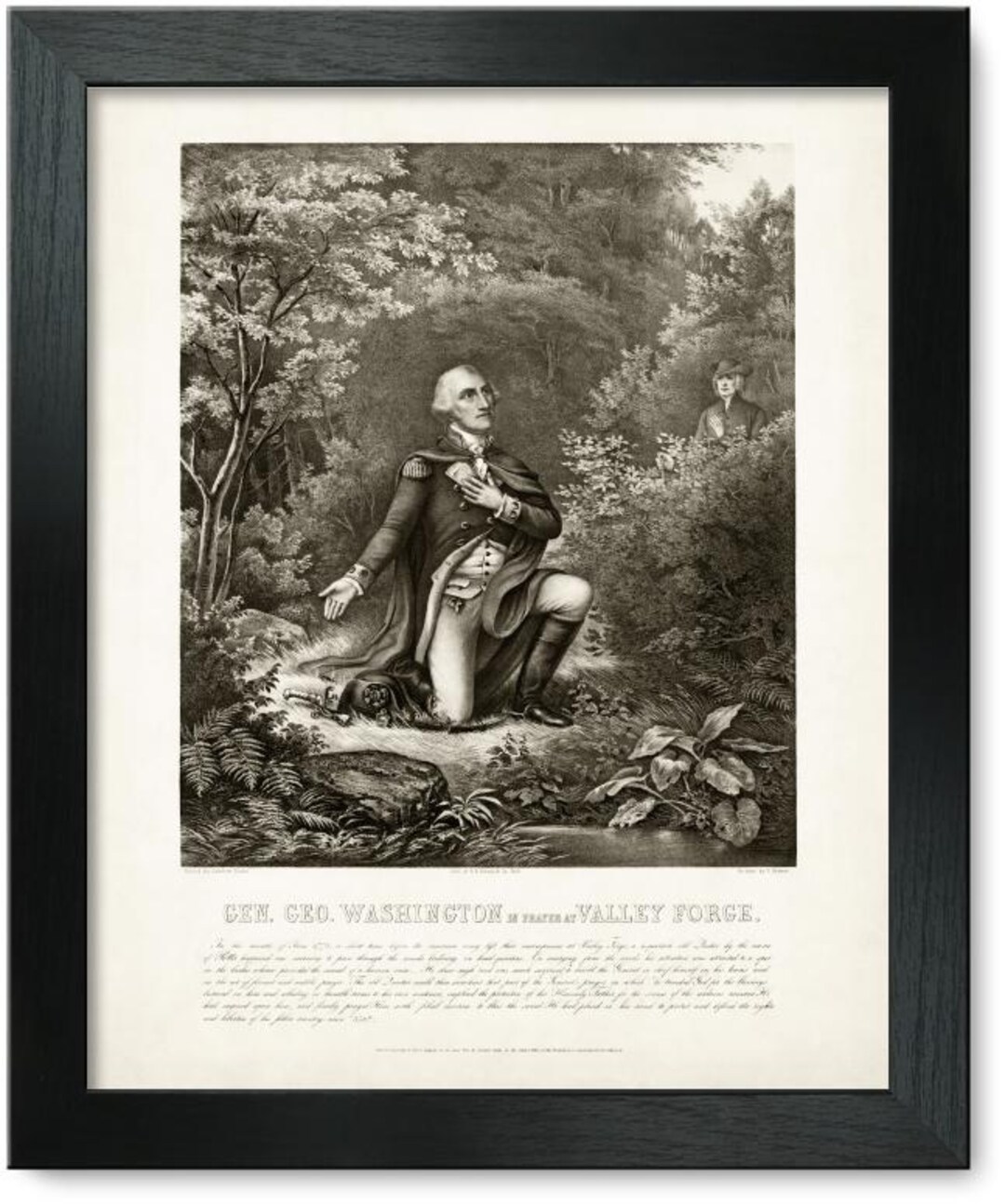 Framed Print: George Washington in Prayer at Valley Forge - Etsy