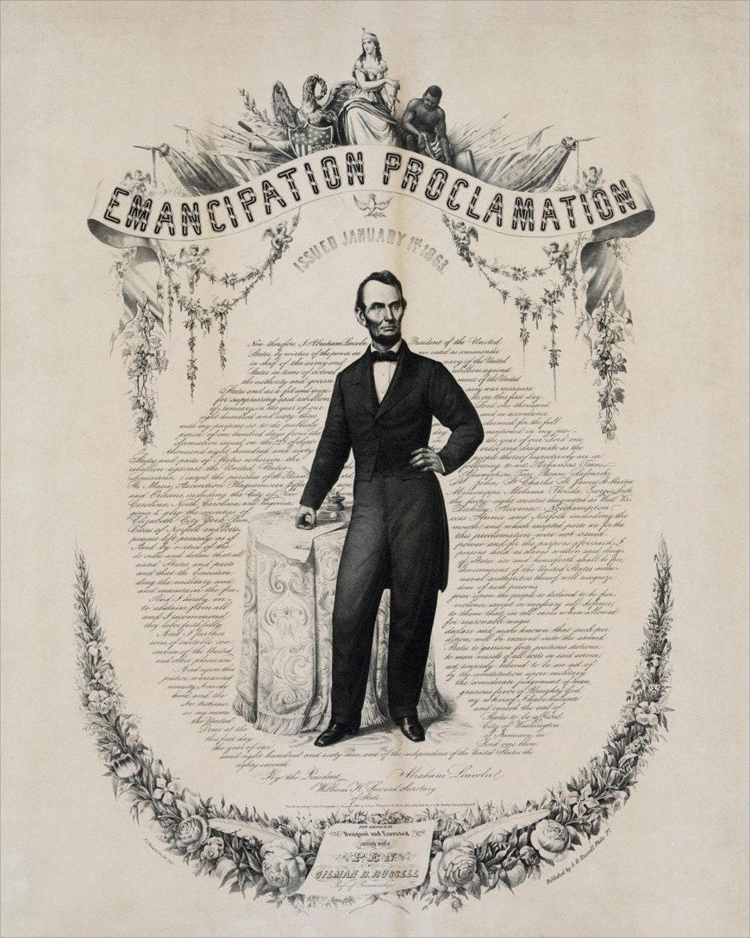 Print: Emancipation Proclamation - Etsy