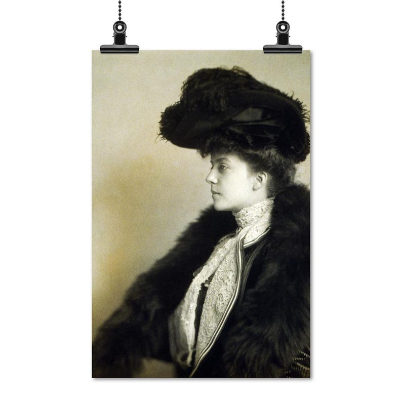 Print: Alice Roosevelt Longworth, Half-length Portrait, Wearing Hat and ...