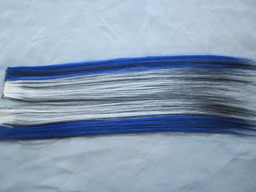 Blue Steel Clip in Hair Extensions - Etsy