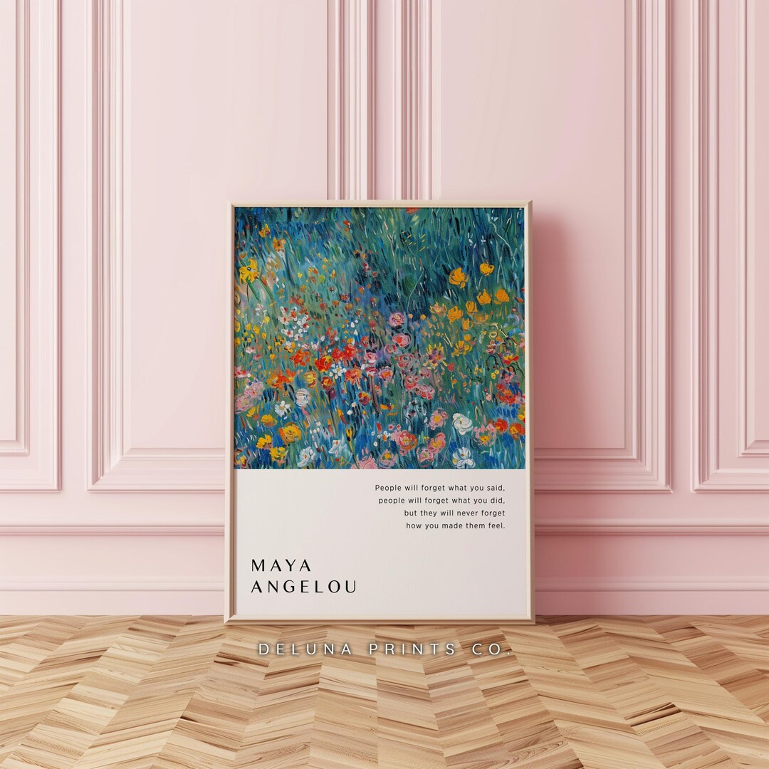 Maya Angelou Quote Printable, People Will Forget What You Said Wall Art ...