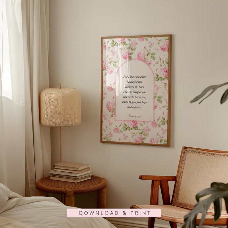 For I Know the Plans I Have for You, Jeremiah 29:11 Christian Wall Art ...