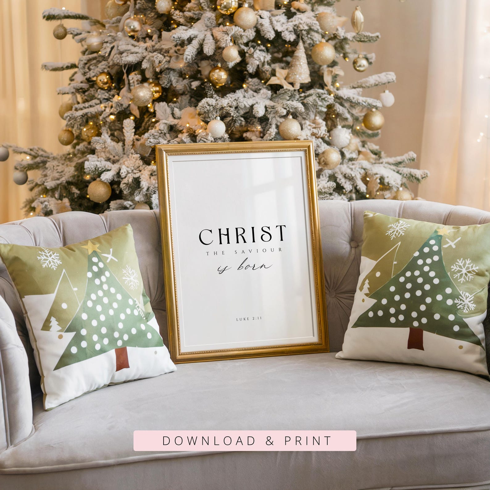 Set of 3 Christmas Wall Art, Christmas Bible Verse Prints, Christmas ...