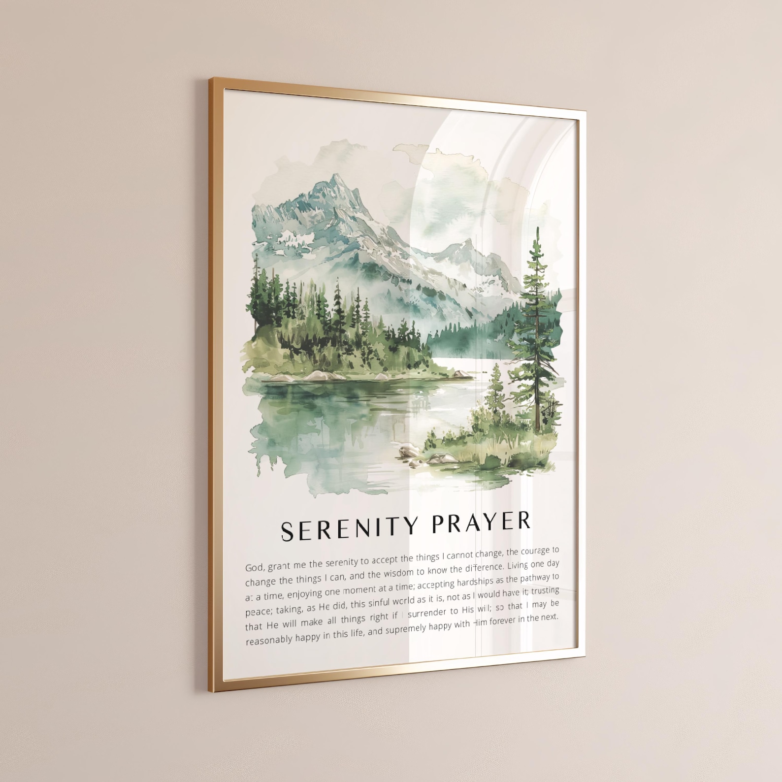 Serenity Prayer Wall Art Printable, Bible Verse Wall Art, Scripture ...