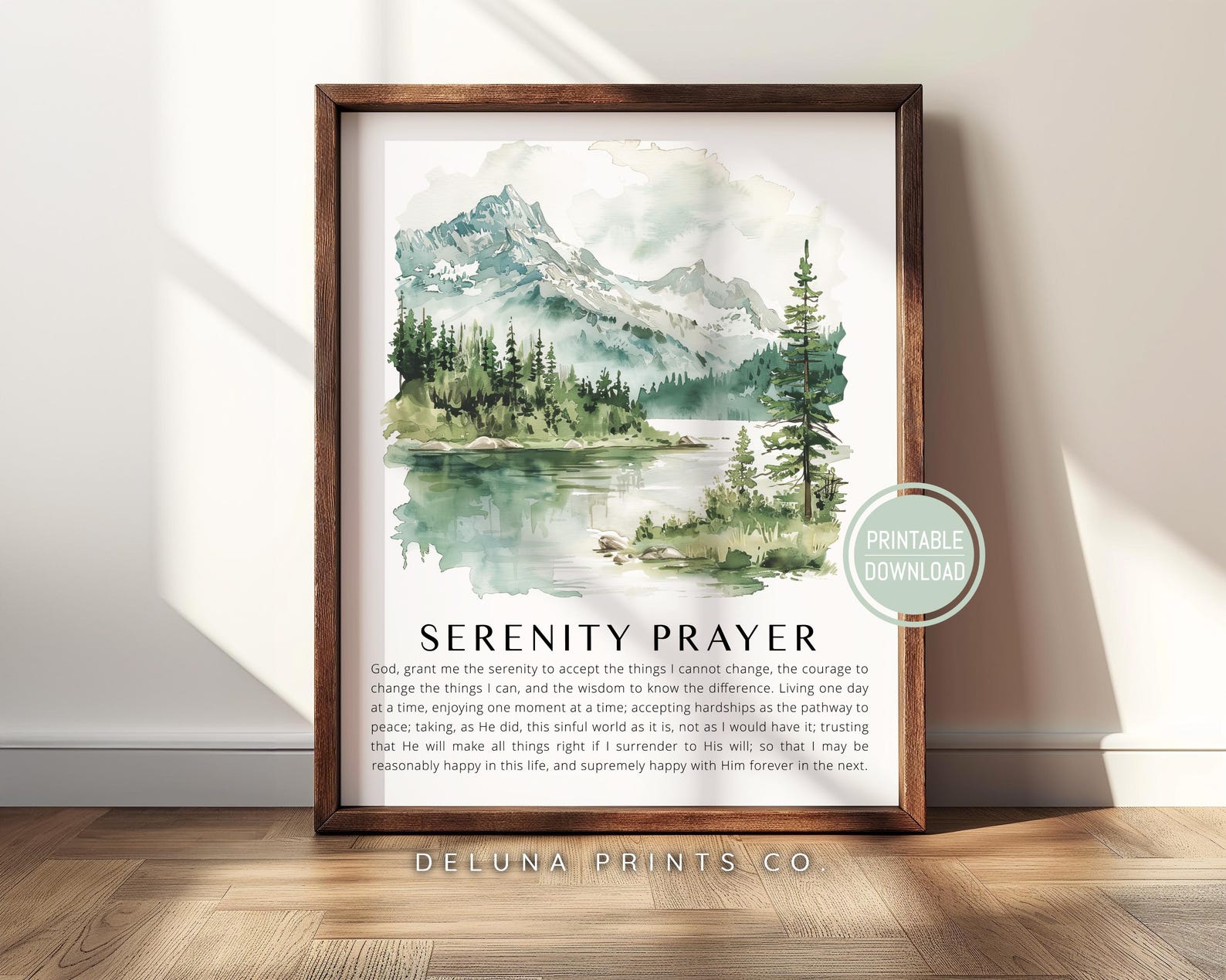 Serenity Prayer Wall Art Printable, Bible Verse Wall Art, Scripture ...
