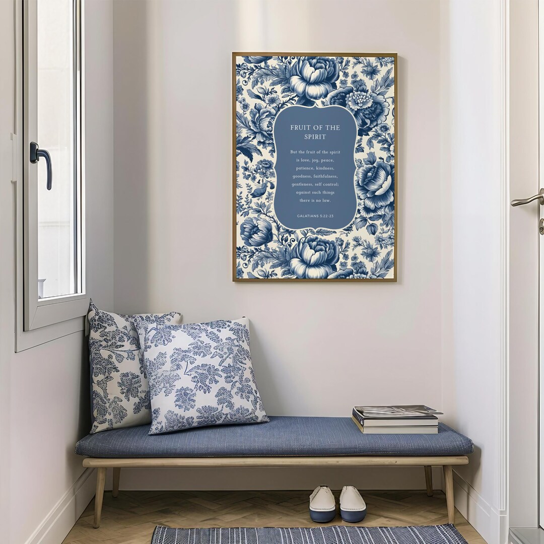 Galatians 5:22-23 Fruit of the Spirit Christian Wall Art, Bible Verse ...