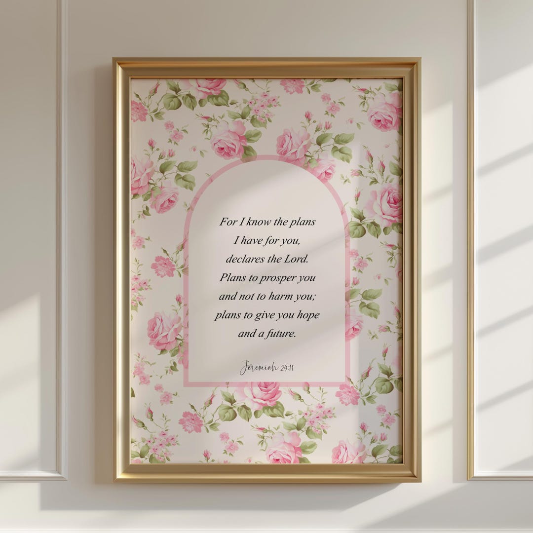 For I Know the Plans I Have for You, Jeremiah 29:11 Christian Wall Art ...