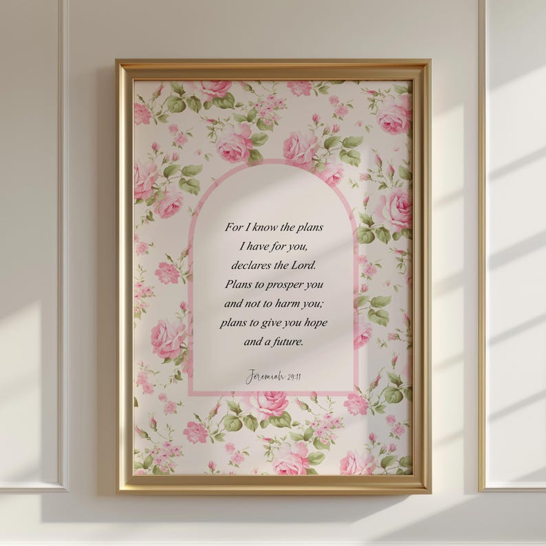 For I Know the Plans I Have for You, Jeremiah 29:11 Christian Wall Art ...