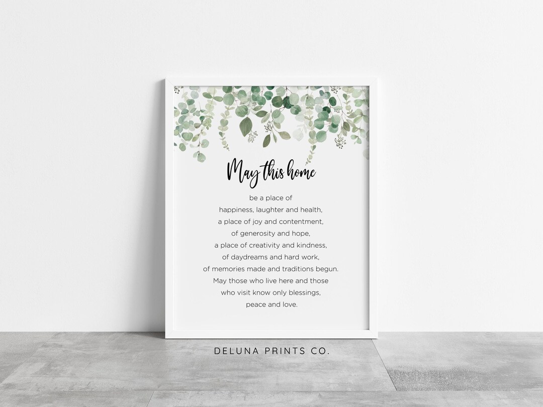 May This Home Print, Irish Blessing Quote, Home Blessing Wall Art ...