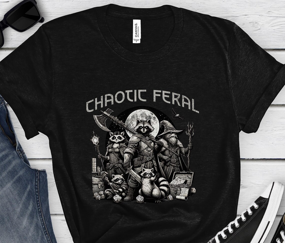 DND ALIGNMENT SHIRT: Chaotic Feral, Dnd Shirt, Neutral, Lawful ...