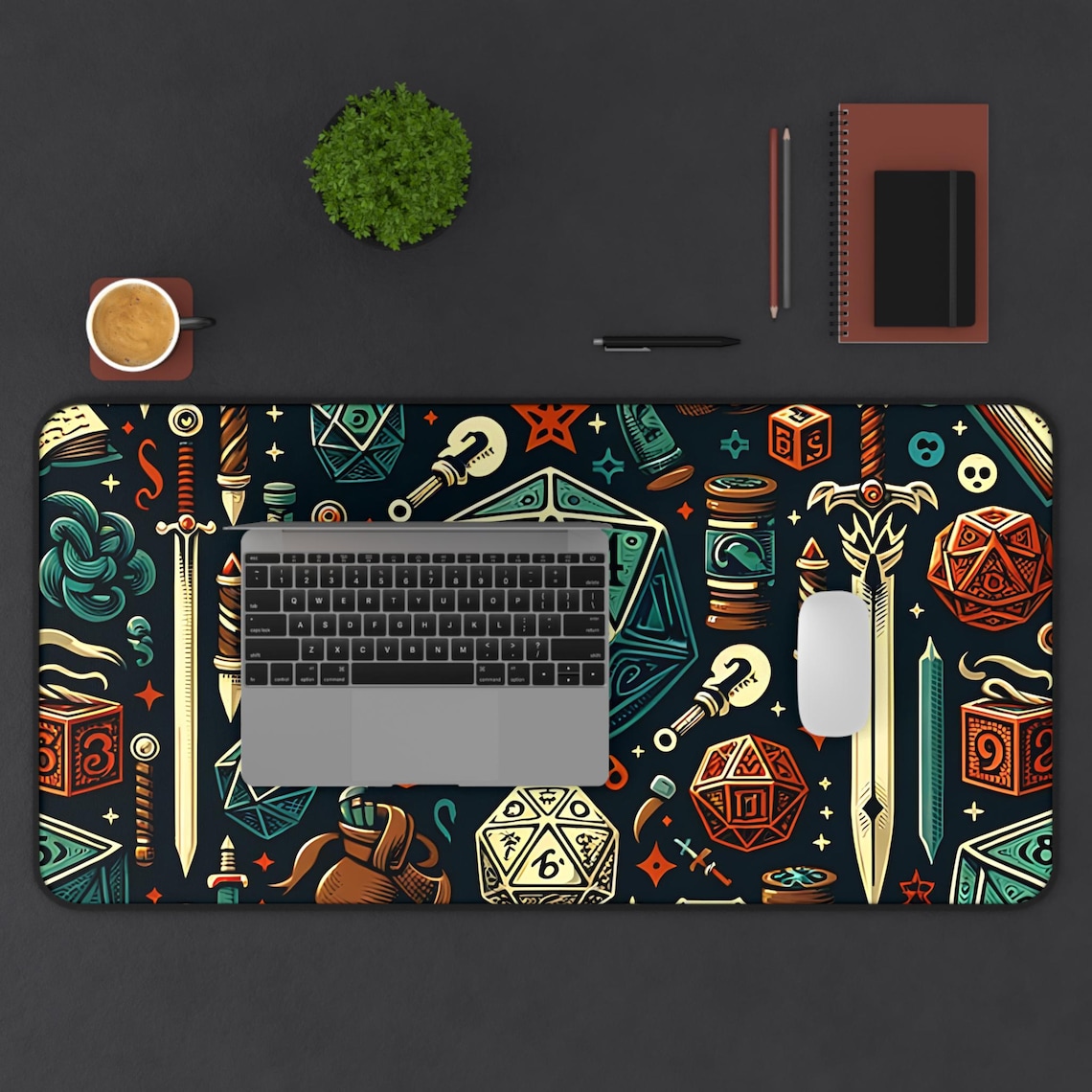 XL Gaming Desk Mat Mouse Pad for Dungeons and Dragons and Fantasy ...