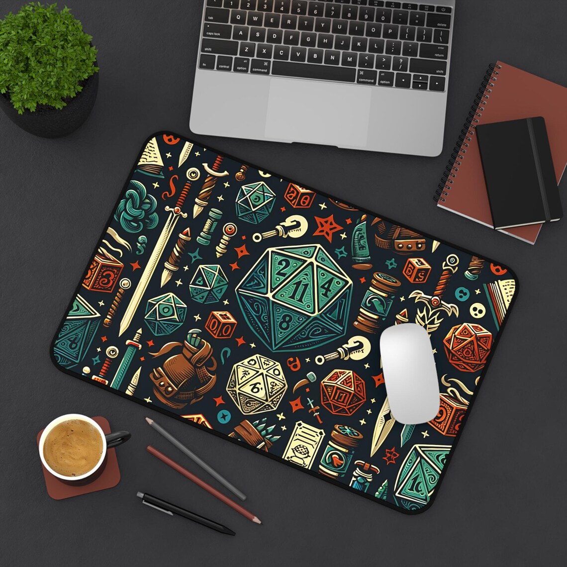 XL Gaming Desk Mat Mouse Pad for Dungeons and Dragons and Fantasy ...