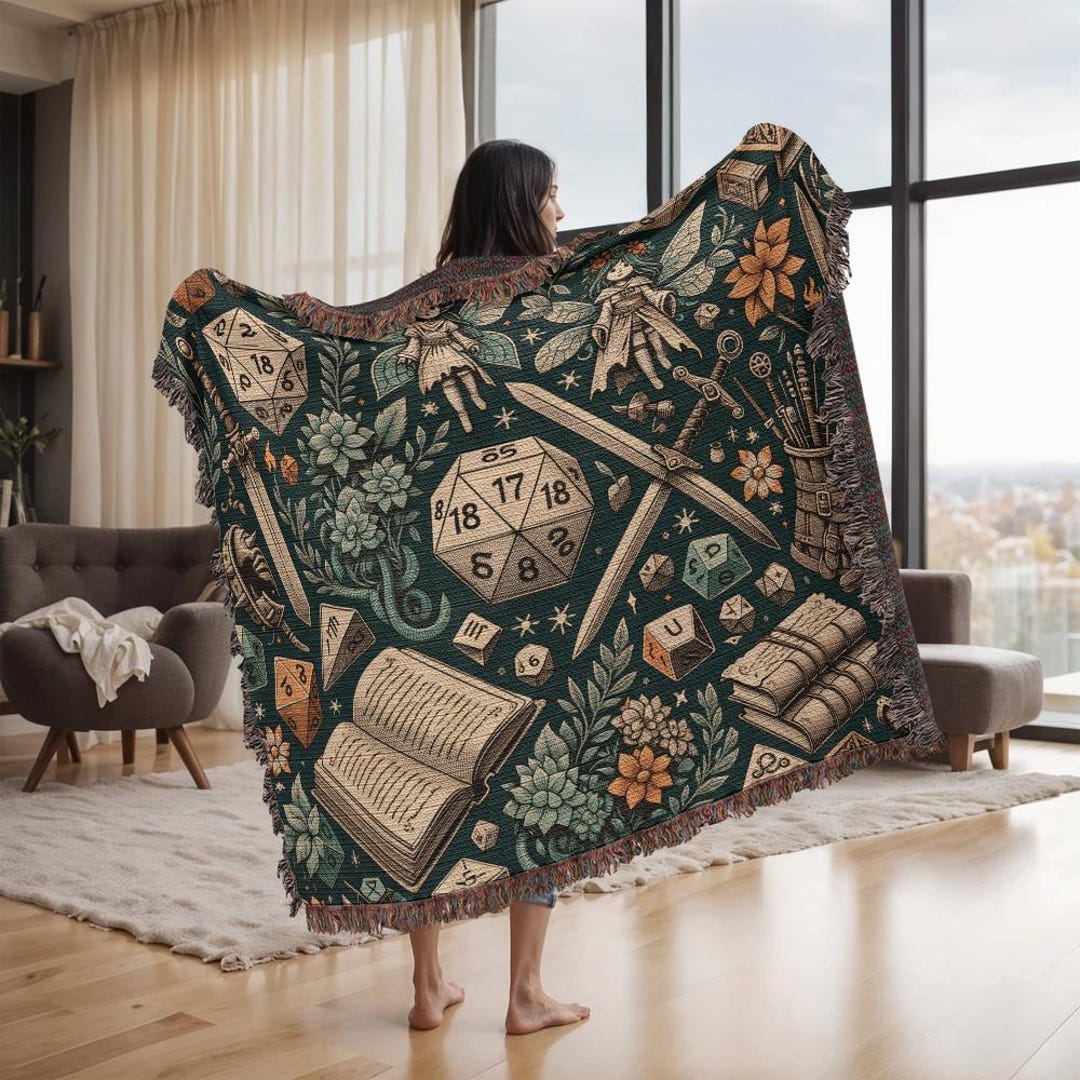 DND BLANKET, Dungeons and Dragons Blanket, D&d Blanket, Dragon Blanket ...