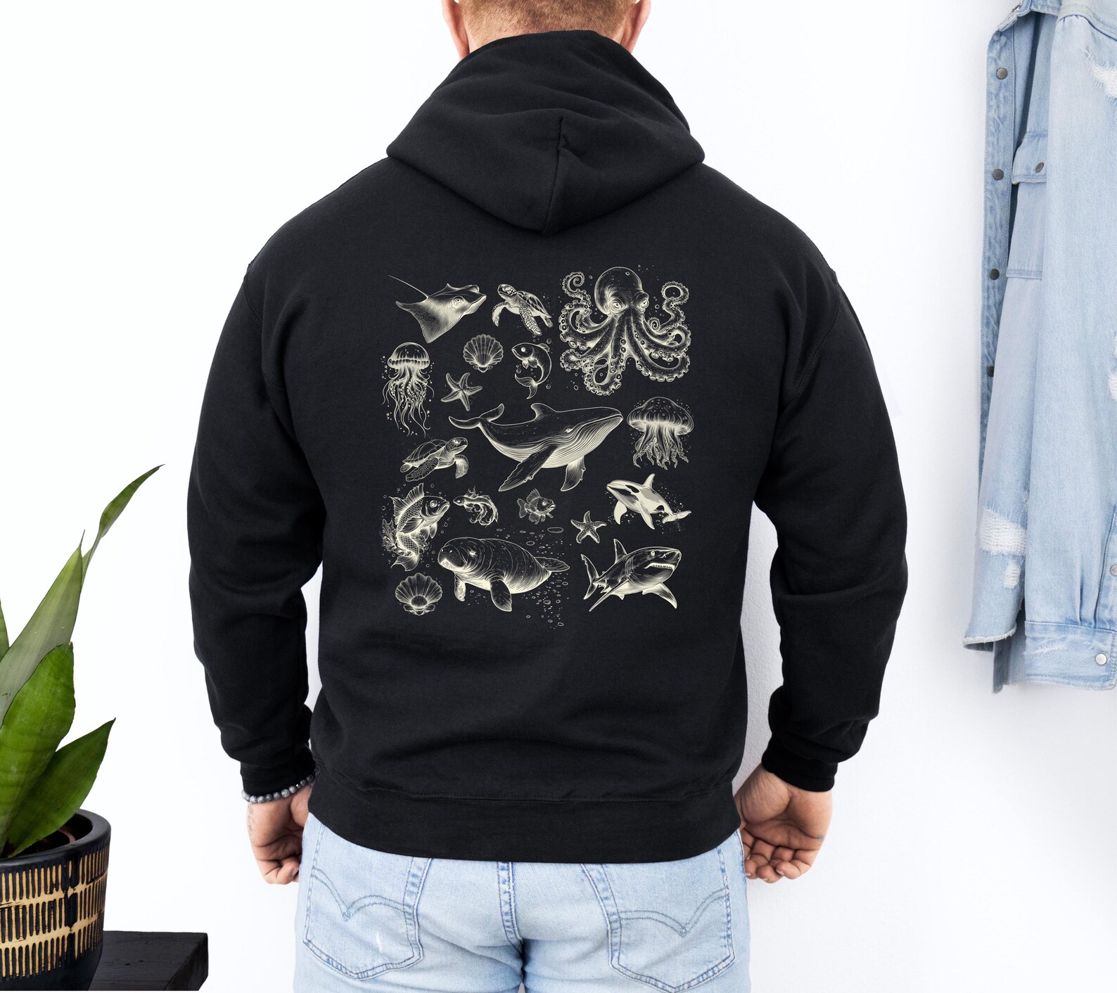 Underwater Sea Animal Vintage Hoodie | Gift for Marine Biologist/ocean ...