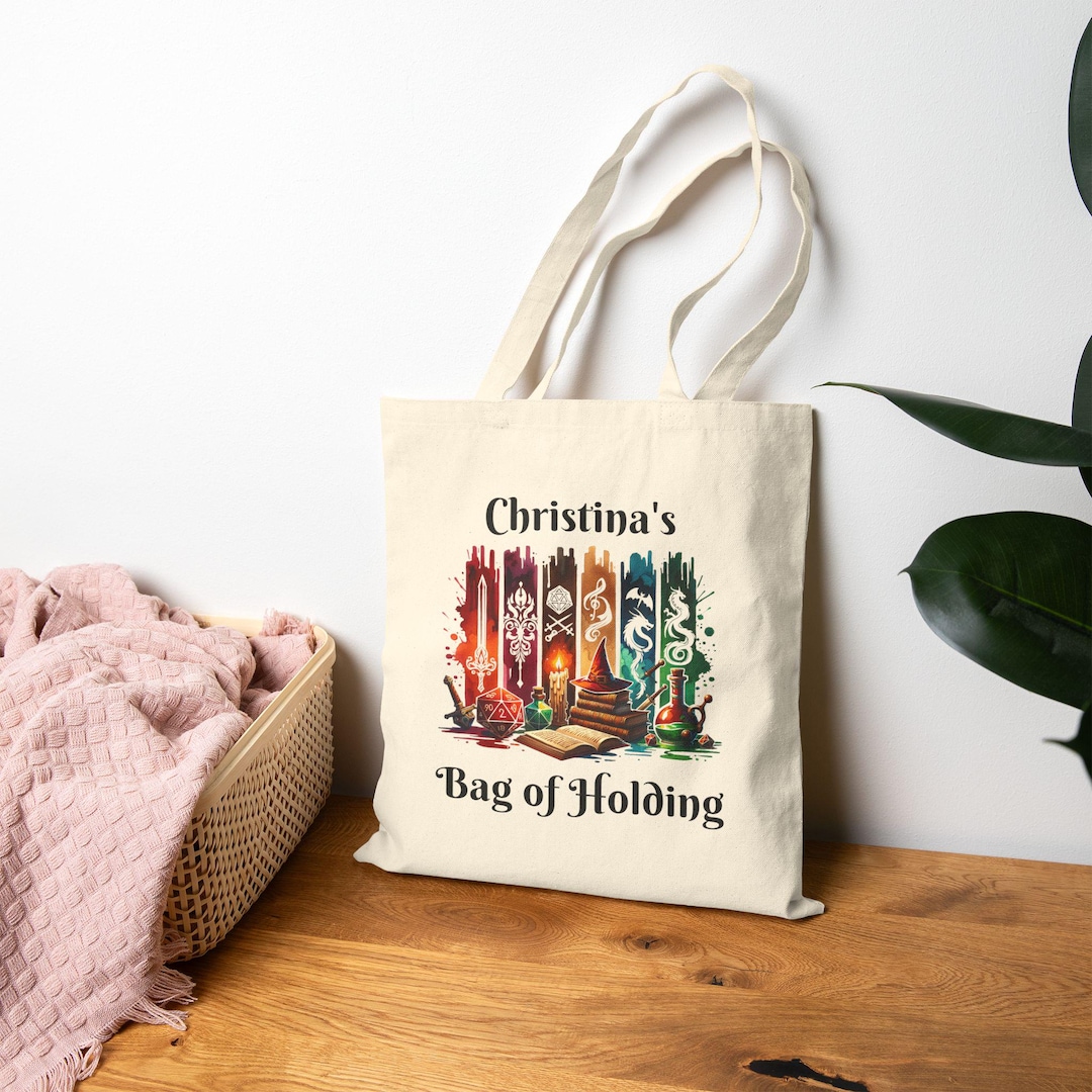 Personalized Bag of Holding Tote Bag - Dnd Bag, RPG Tote, Gamer Gift ...