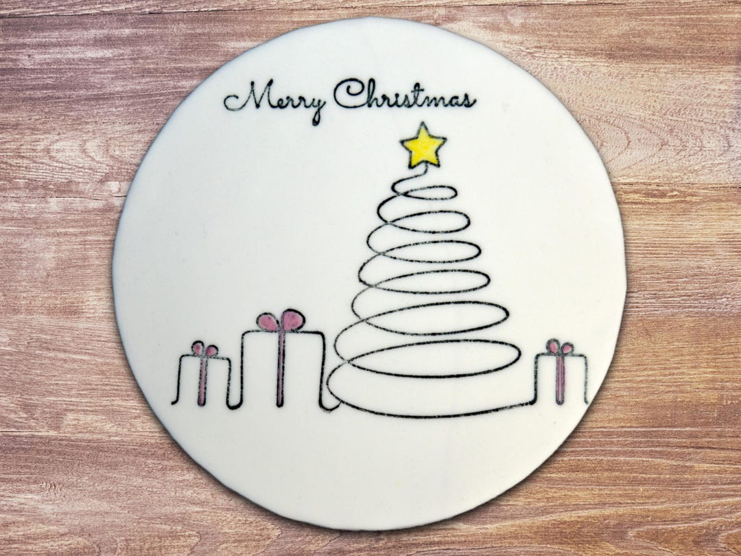 Christmas Tree - Single Line, 5pc Embosser Set for Cakes, Sugarpaste ...