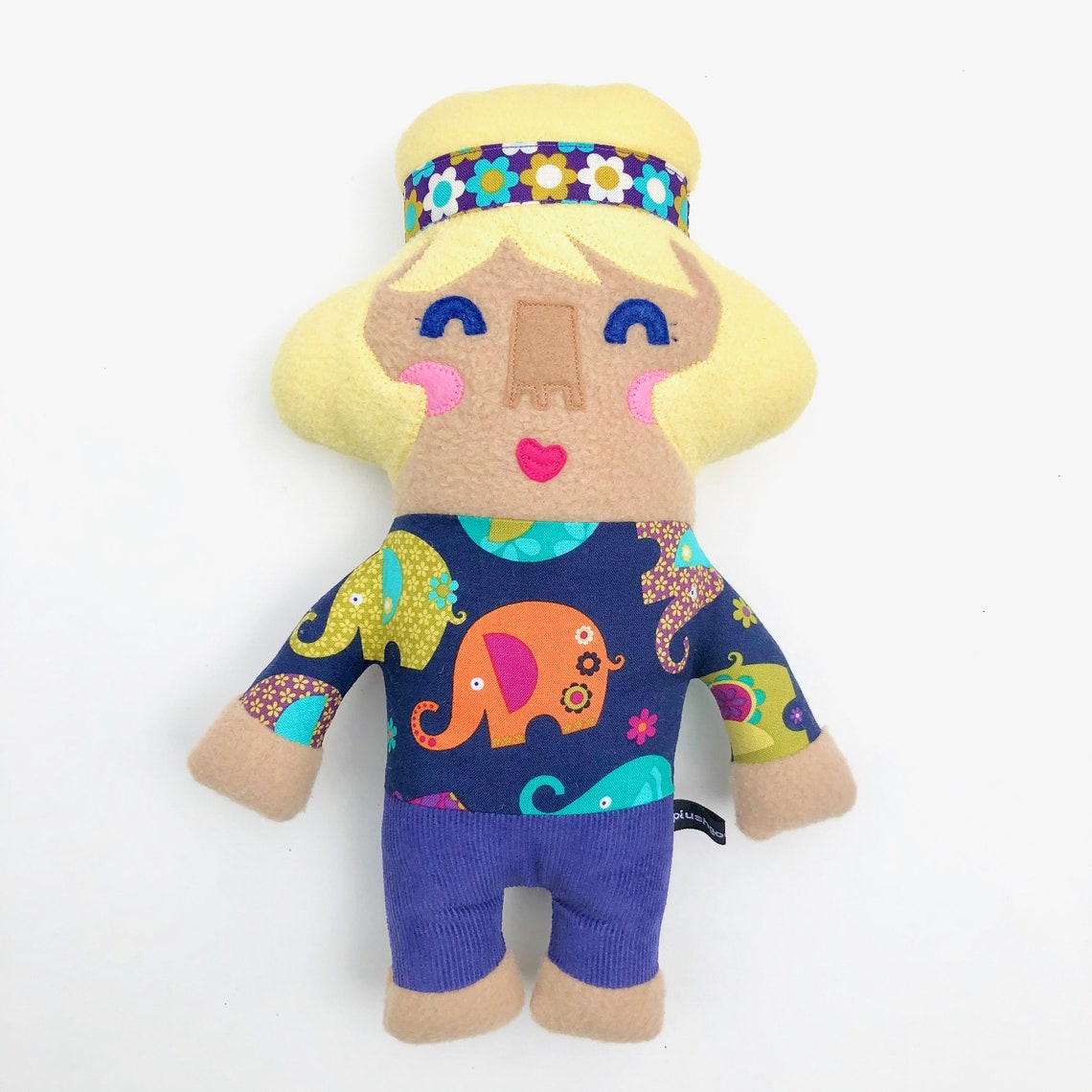 Super Cute Girl Plushie Stuffed Animal Doll Boho Hippie Style - Etsy