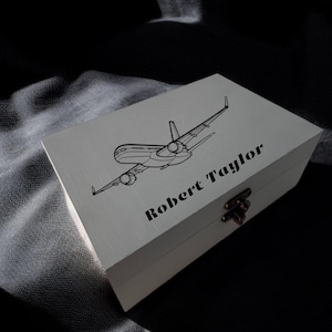 Personalized Wooden Airplane Box: Custom Name, Pilot Gift - Etsy