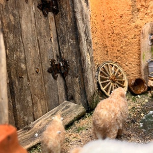 Miniature Handcrafted Rustic Farmhouse Diorama With Wooden and Clay ...