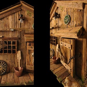 Rustic Fishing Hut Diorama | Miniature Nautical Cabin | Handmade ...