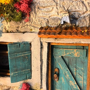 Rustic Stone House Diorama Wall Art: Handmade Country Cottage Decor - Etsy
