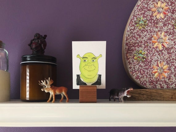 Shrek Portrait Print of Watercolor Mini Art | Etsy