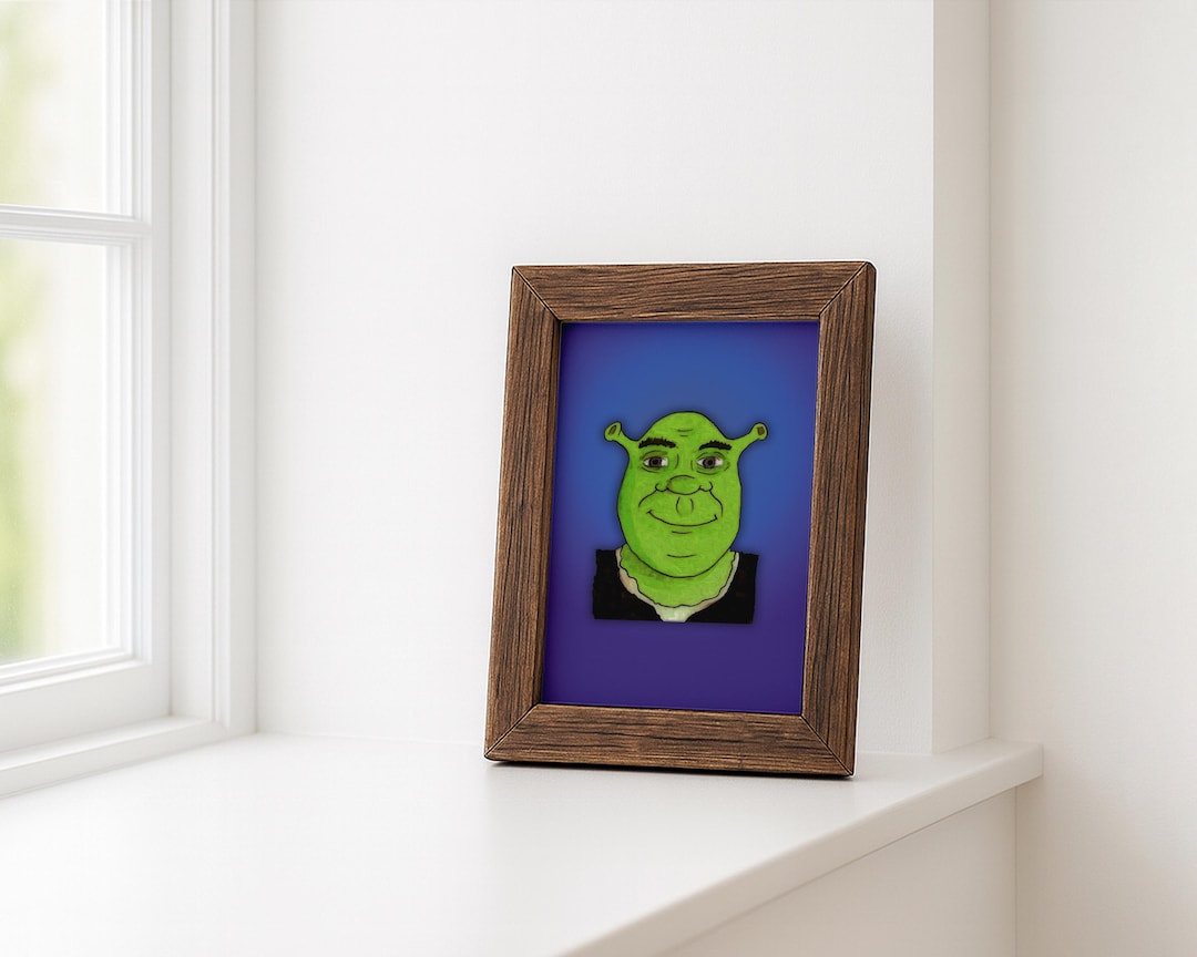 Shrek School Portrait Art Print | Watercolor & Ink Painting | 4x6 5x7 ...