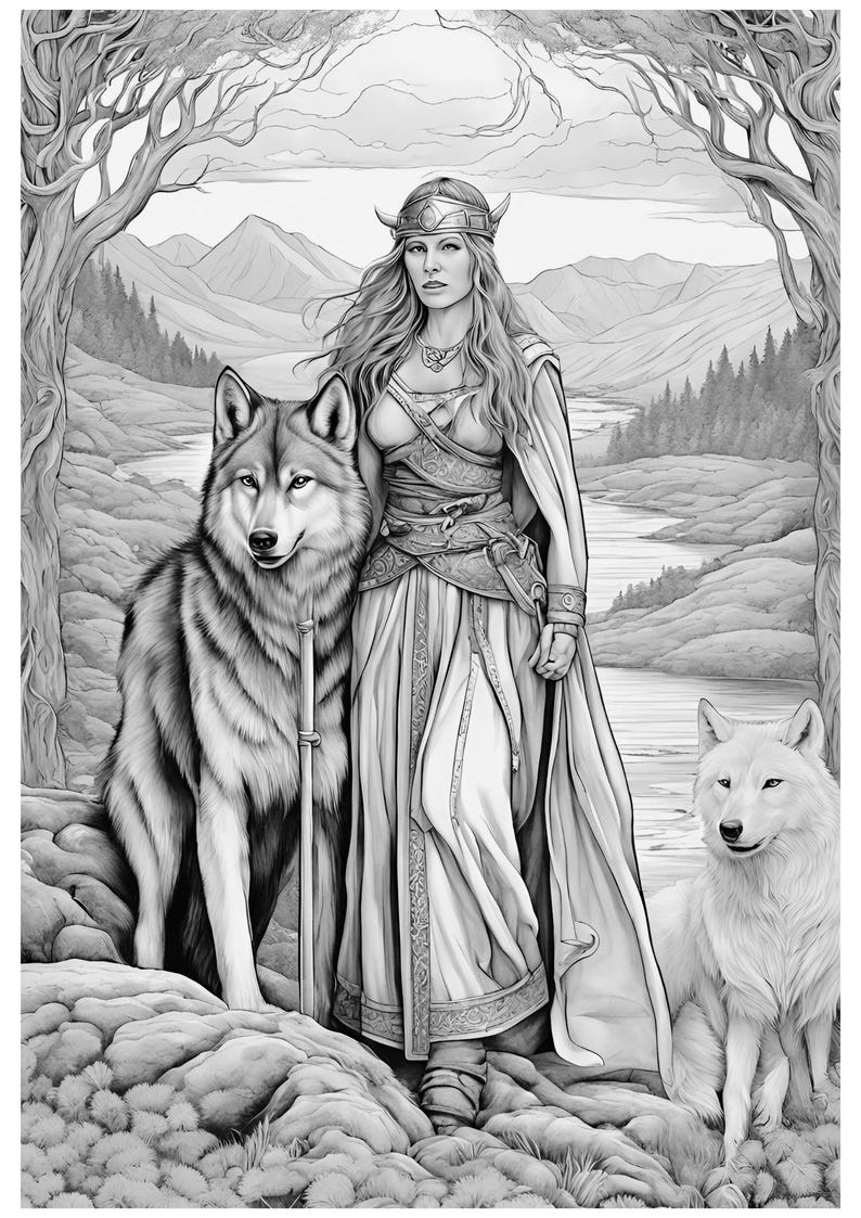Vikings, Wolves & Eagles Coloring Book: 20 Printable Pages (PDF) - Etsy