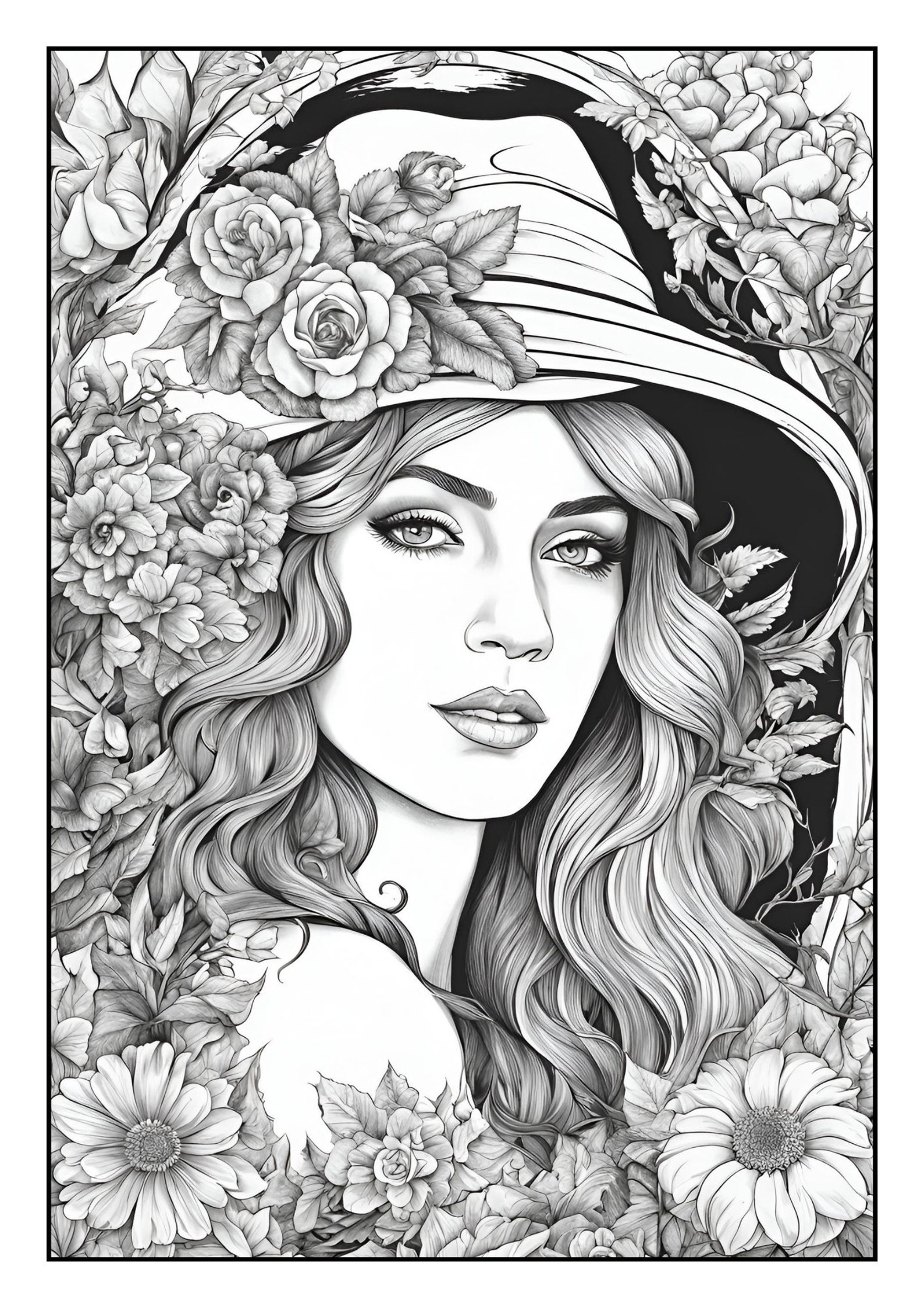 MAXI Coloring Book With WITCHES 51 Pages for Adults, Coloring Book for ...