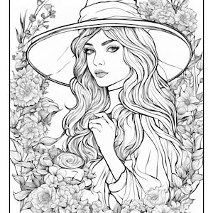 MAXI Coloring Book With WITCHES 51 Pages for Adults, Coloring Book for ...