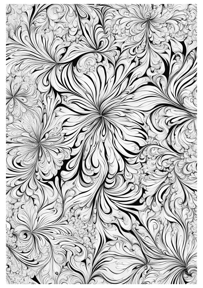 30 Pattern Swirls and Squiggles Coloring Pages Adults Coloring Book ...