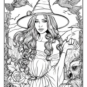 MAXI Coloring Book With WITCHES 51 Pages for Adults, Coloring Book for ...