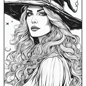 MAXI Coloring Book With WITCHES 51 Pages for Adults, Coloring Book for ...