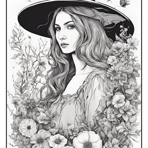 MAXI Coloring Book With WITCHES 51 Pages for Adults, Coloring Book for ...
