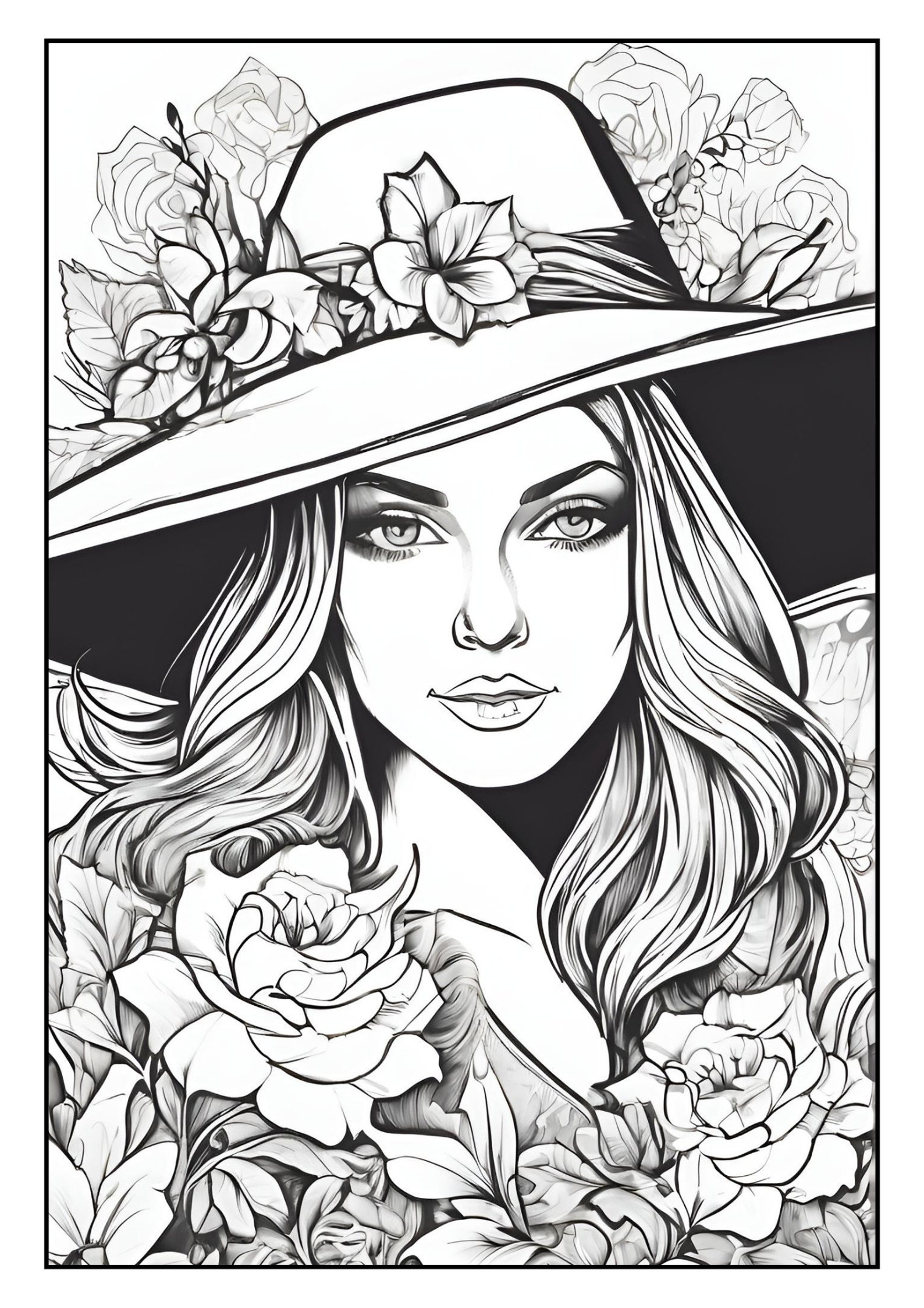MAXI Coloring Book With WITCHES 51 Pages for Adults, Coloring Book for ...