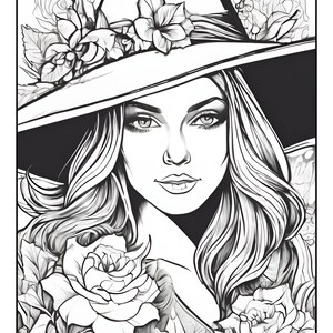 MAXI Coloring Book With WITCHES 51 Pages for Adults, Coloring Book for ...