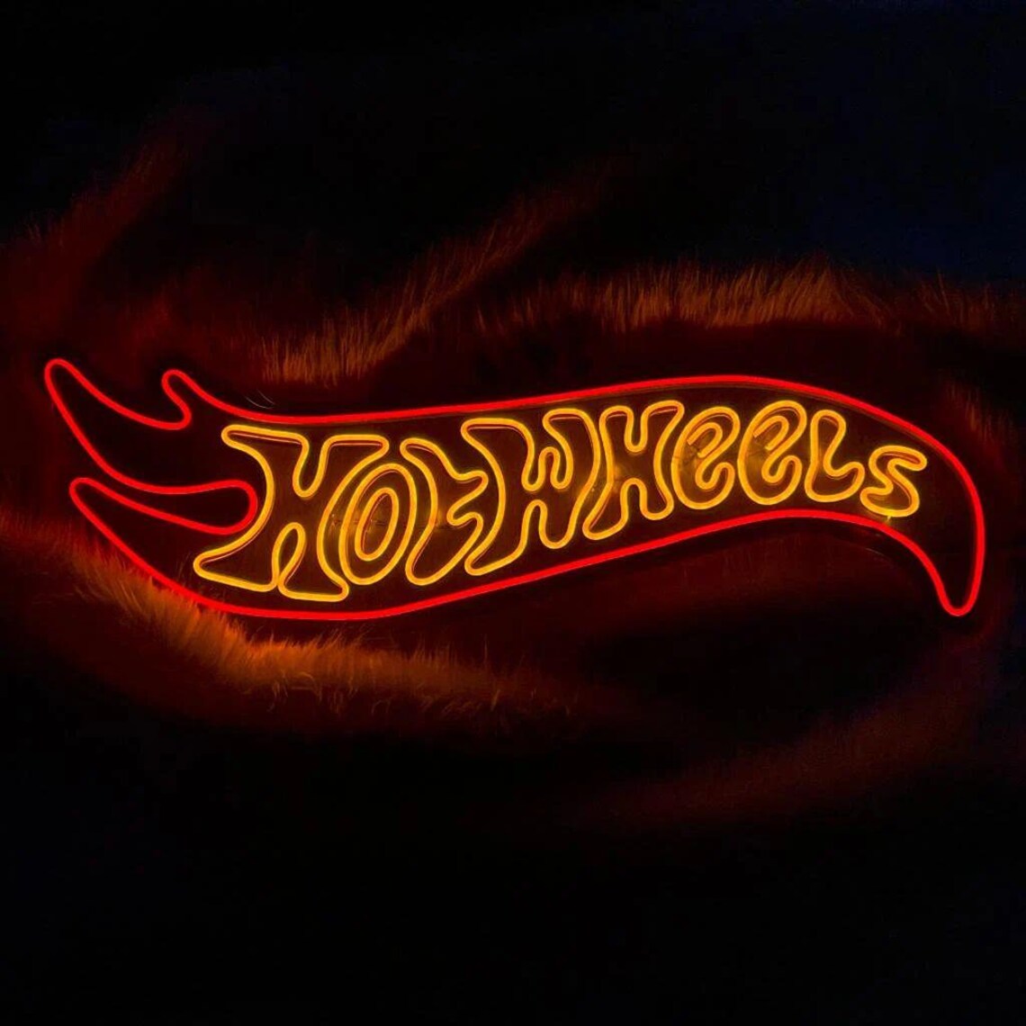 Hot Wheels Neon Sign Gifts for Him Custom Neon Sign Personalized Gift ...