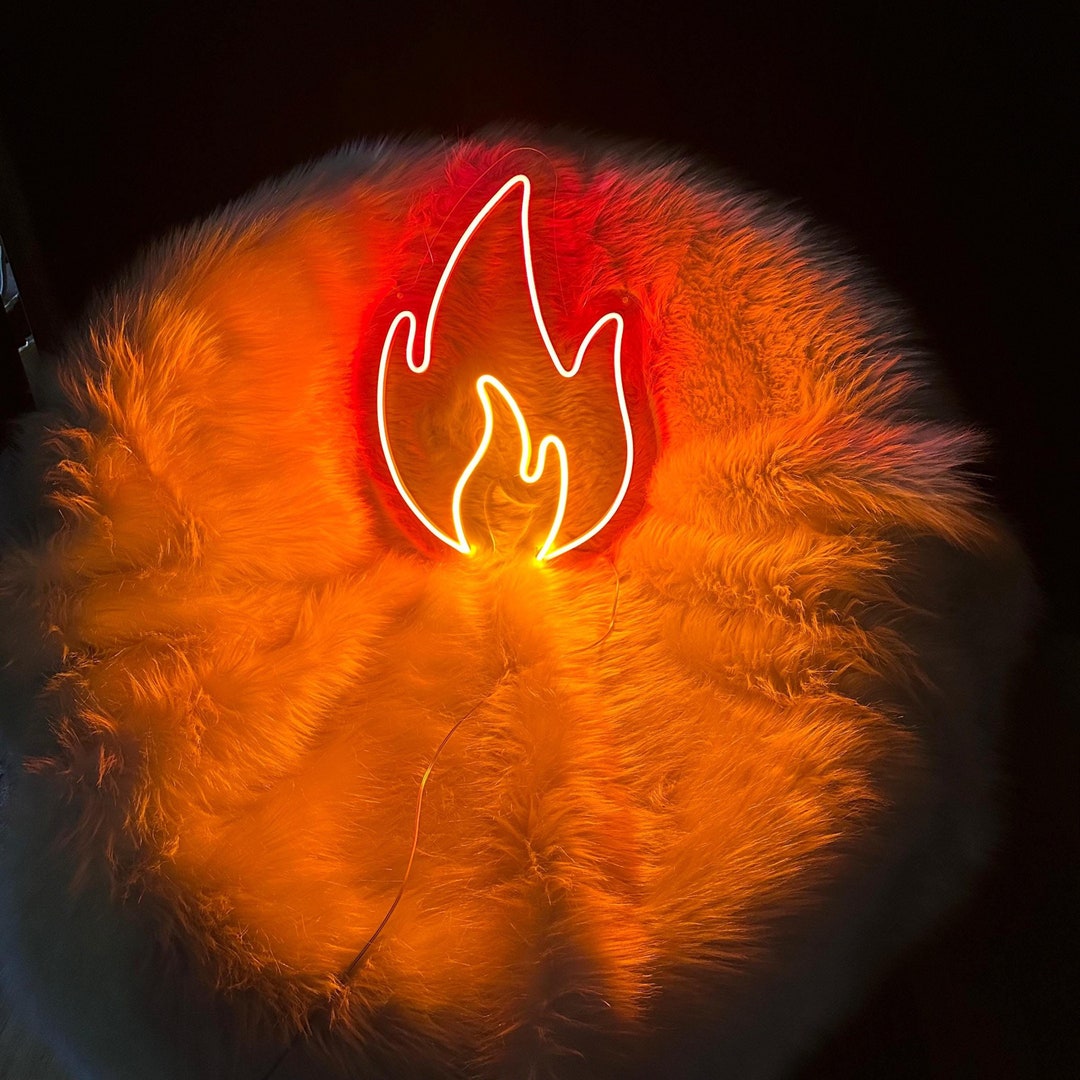 Fire Neon Sign Gaming Wall Decor Neon Light Christmas House Warming ...