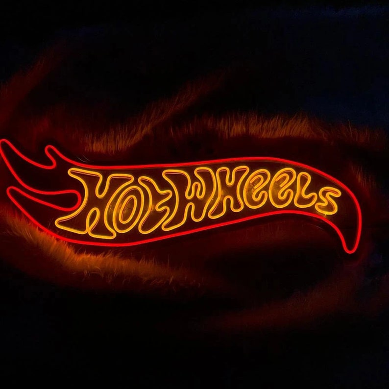 Hot Wheels Neon Sign Gifts for Him Custom Neon Sign Personalized Gift ...